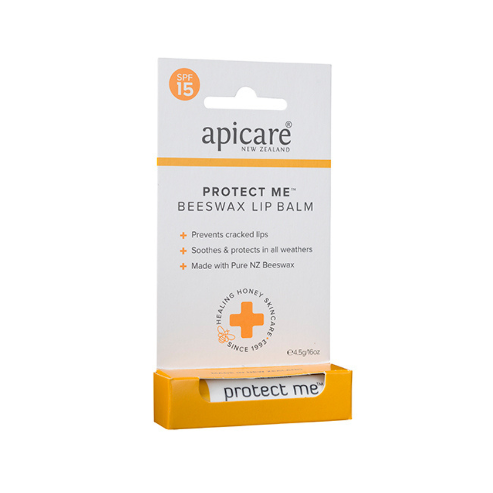 Apicare Protect Me Beeswax Lip Balm SPF15 4.5g | Kia Ora Skincare